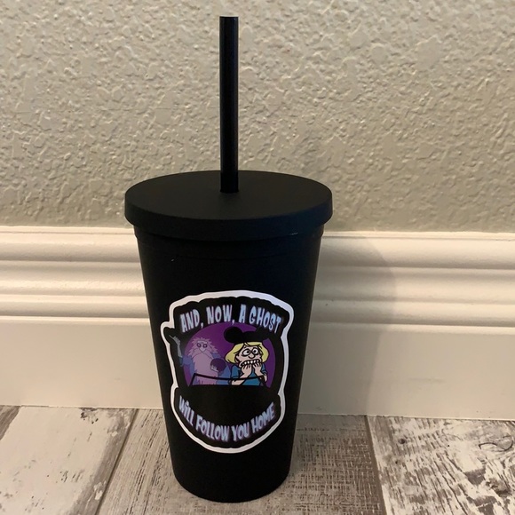 Dining | Black 16oz Tumbler Haunted Mansion Ride Sticker | Poshmark